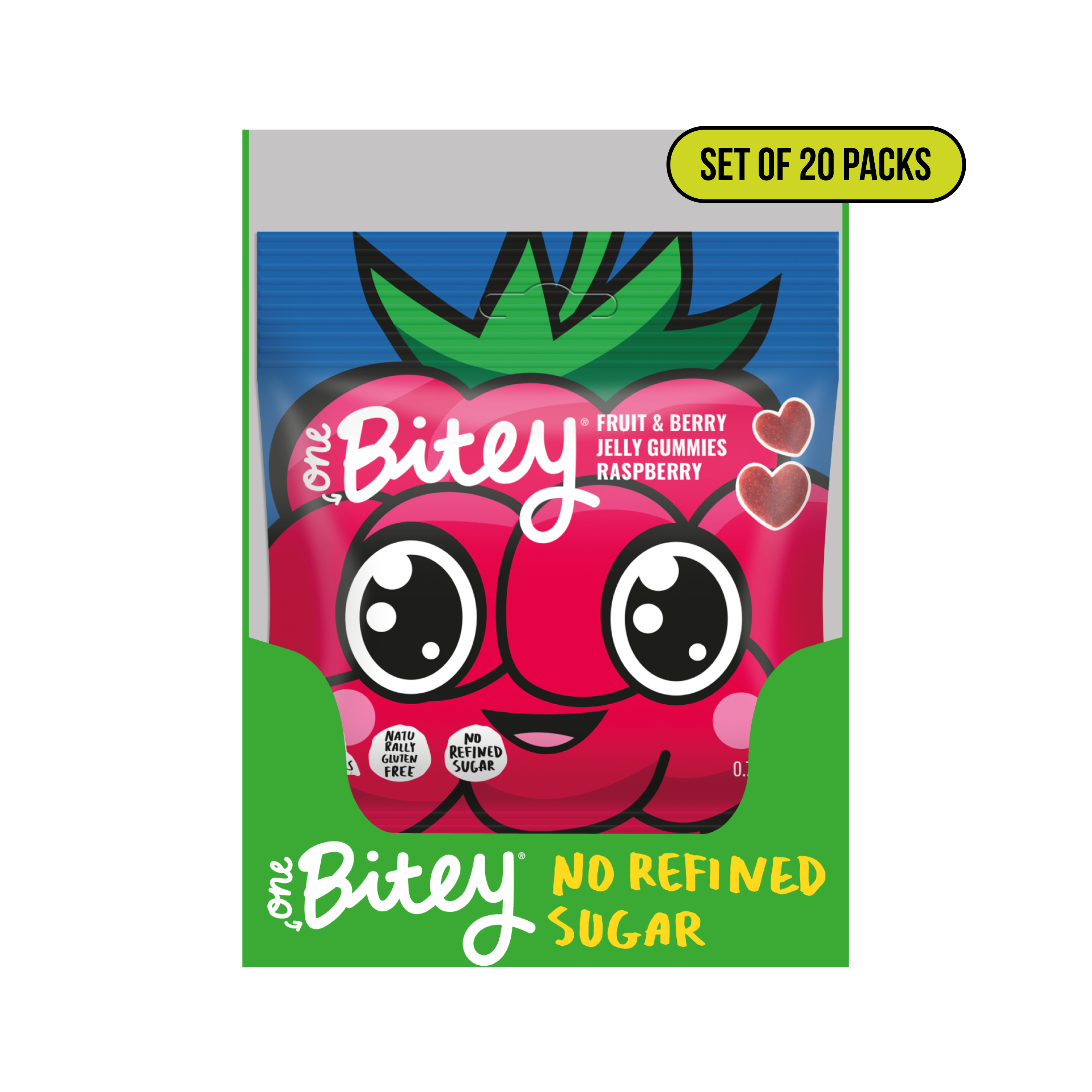 Buy One Bitey Fruit & Berry Jelly Gummies Raspberry 20g 20s online at best price in the UAE ...